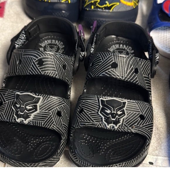 CROCS | Shoes | Crocs Black Panther Kids Sandals 3 Black | Poshmark